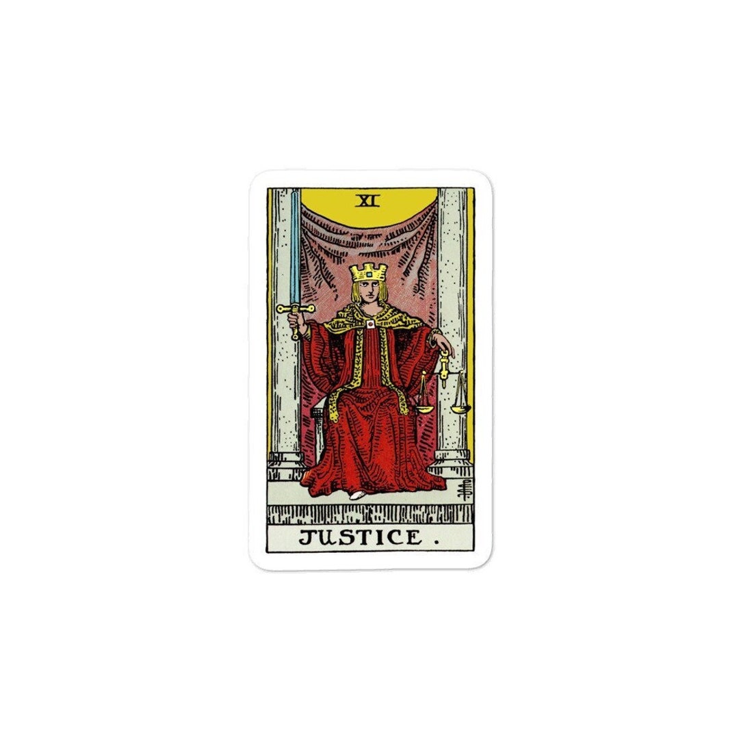 Justice Tarot Card Sticker - Etsy