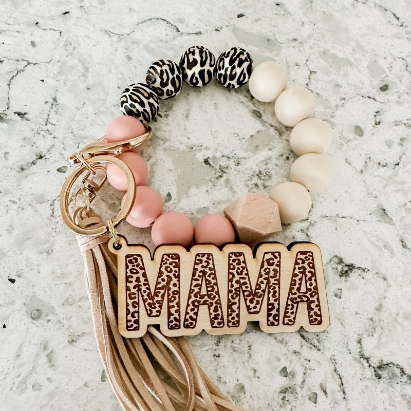 Mama Beaded Keychain - Etsy