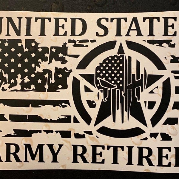 Us Army Retired Decals - Etsy
