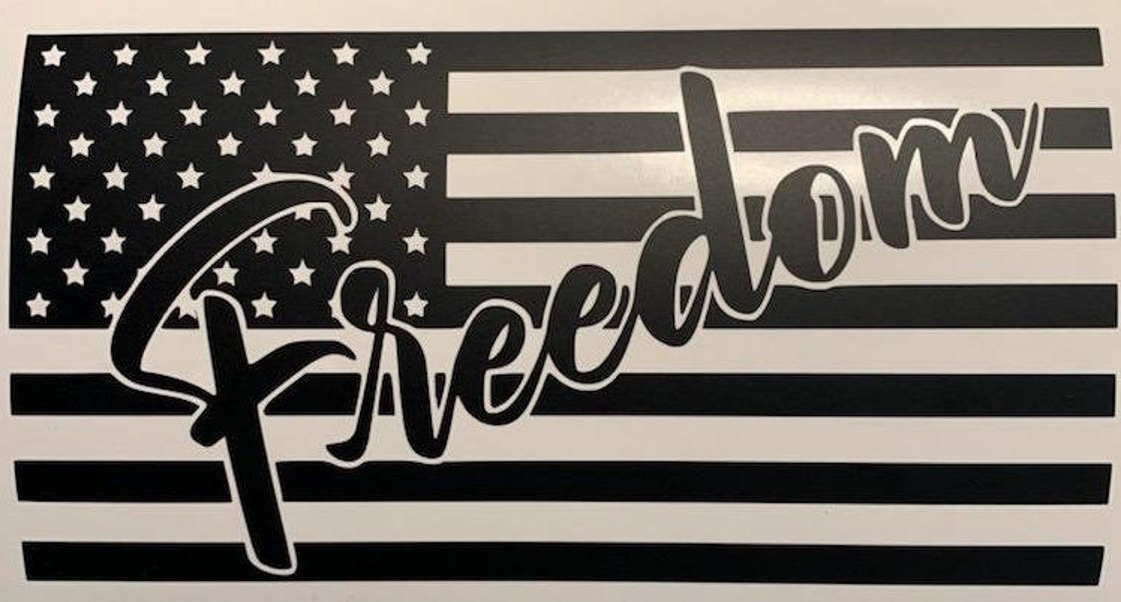 FREEDOM Flag Decal - Etsy