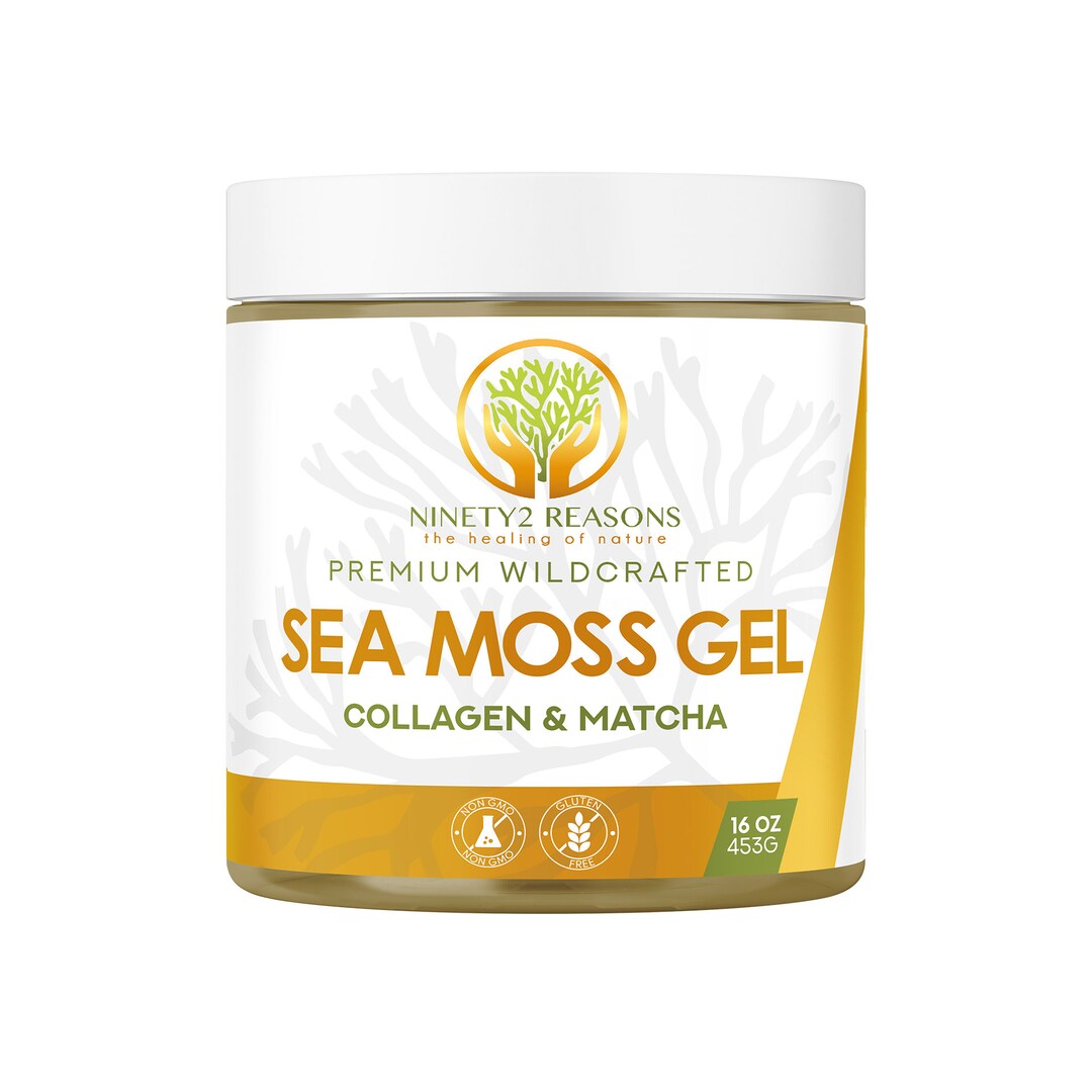 Collagen & Matcha Wildcrafted Sea Moss Gel 16 Oz - Etsy