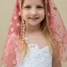 Pink Child Veil, Pink Catholic Kid Veil, Lace Chapel Veil for Child - Etsy