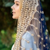 Light Green and Gold Goddess Veil | Head Scarf - Witchy Scarf Perfect ...