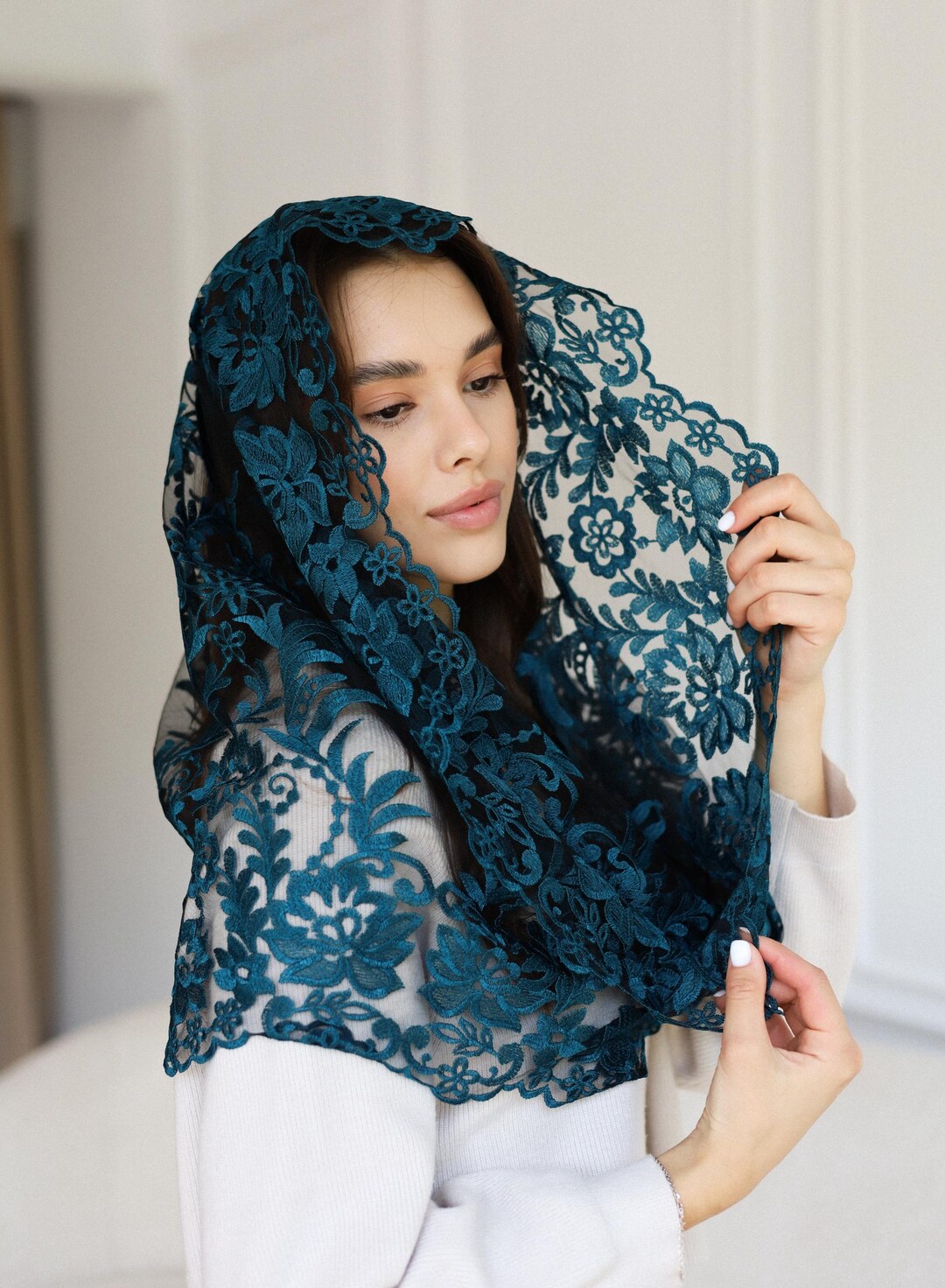 Catholic Head Covering Veil for Church, Latin Mass Mantilla, Infinity ...