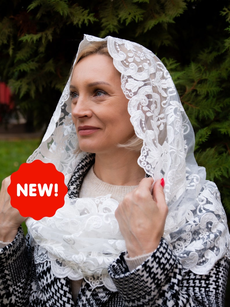 NEW Infinity Chapel Veil Catholic Lace Mantilla Catholic - Etsy