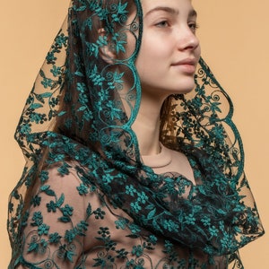 Catholic Green Infinity Veil, Green Infinity Chapel Veil, Infinity ...