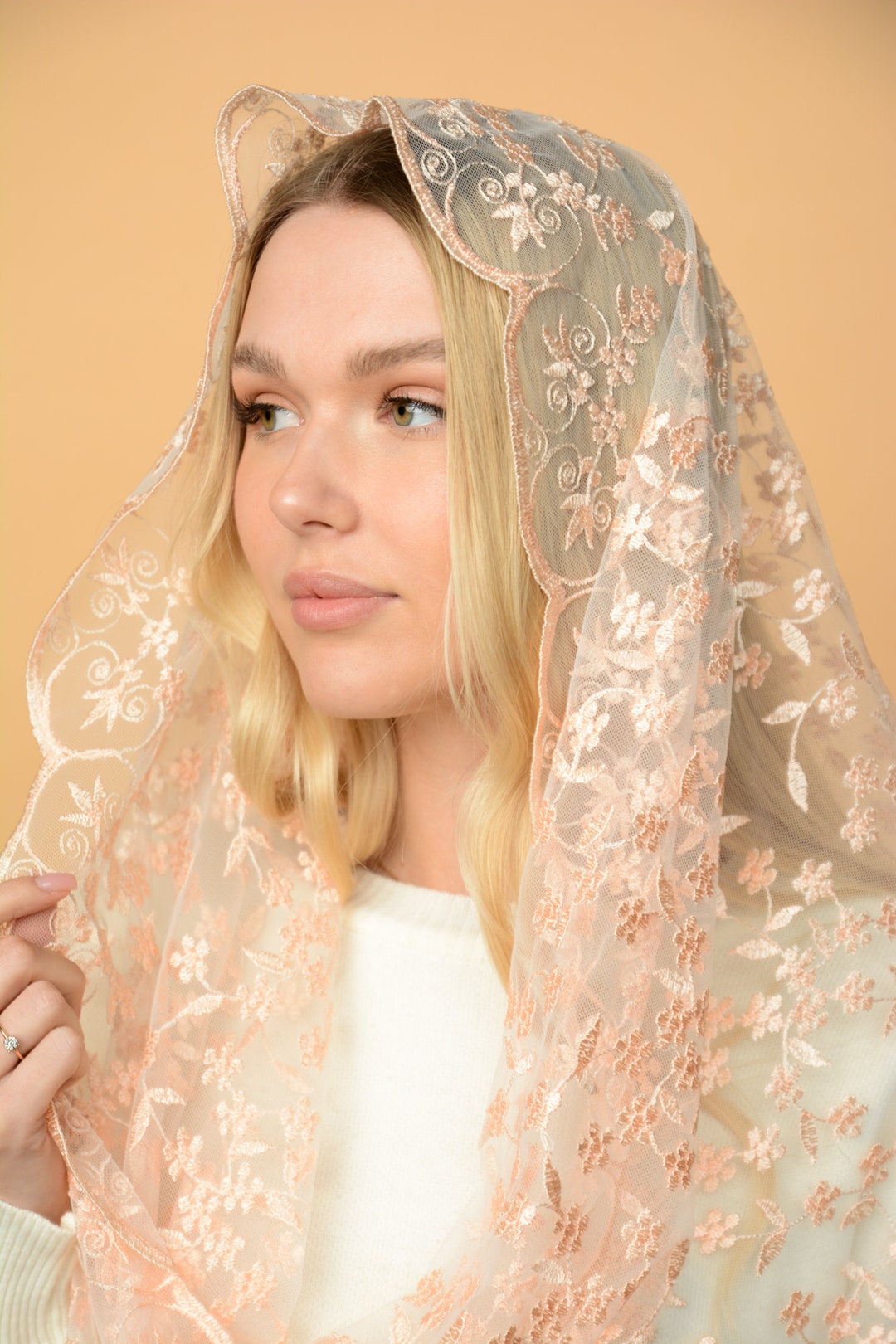Catholic Head Covering Veil for Church, Latin Mass Mantilla, Infinity ...