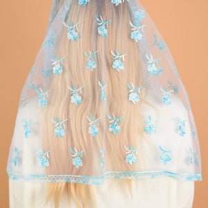 Infinity Light Blue Limited Veil, Limited Collection, Veil for Church ...