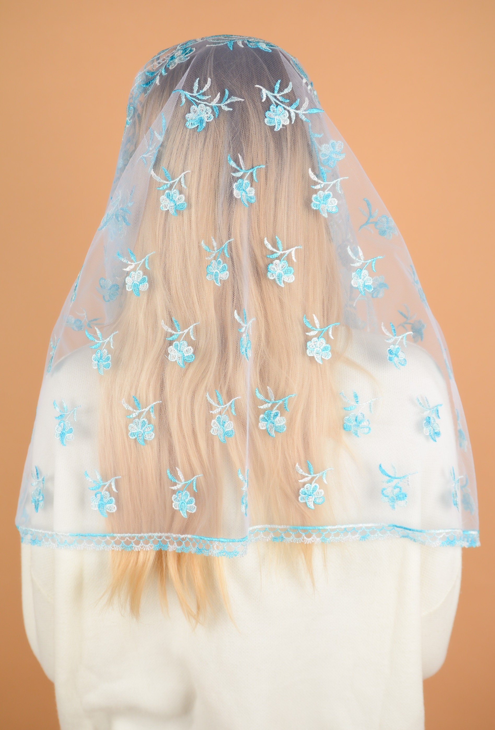 Infinity Light Blue Limited Veil, Limited Collection, Veil for Church ...