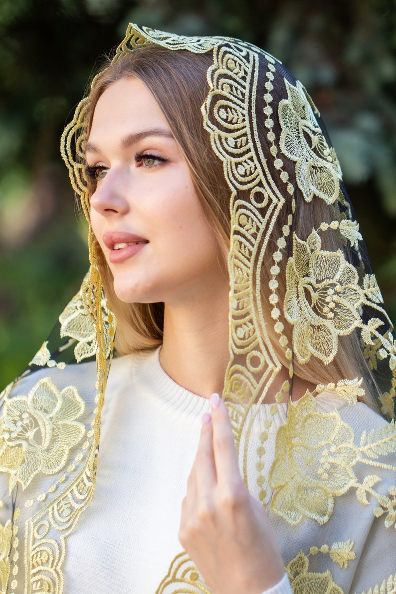 NEW Yellow Mass Veil Long Veil Mantilla Faith Head - Etsy