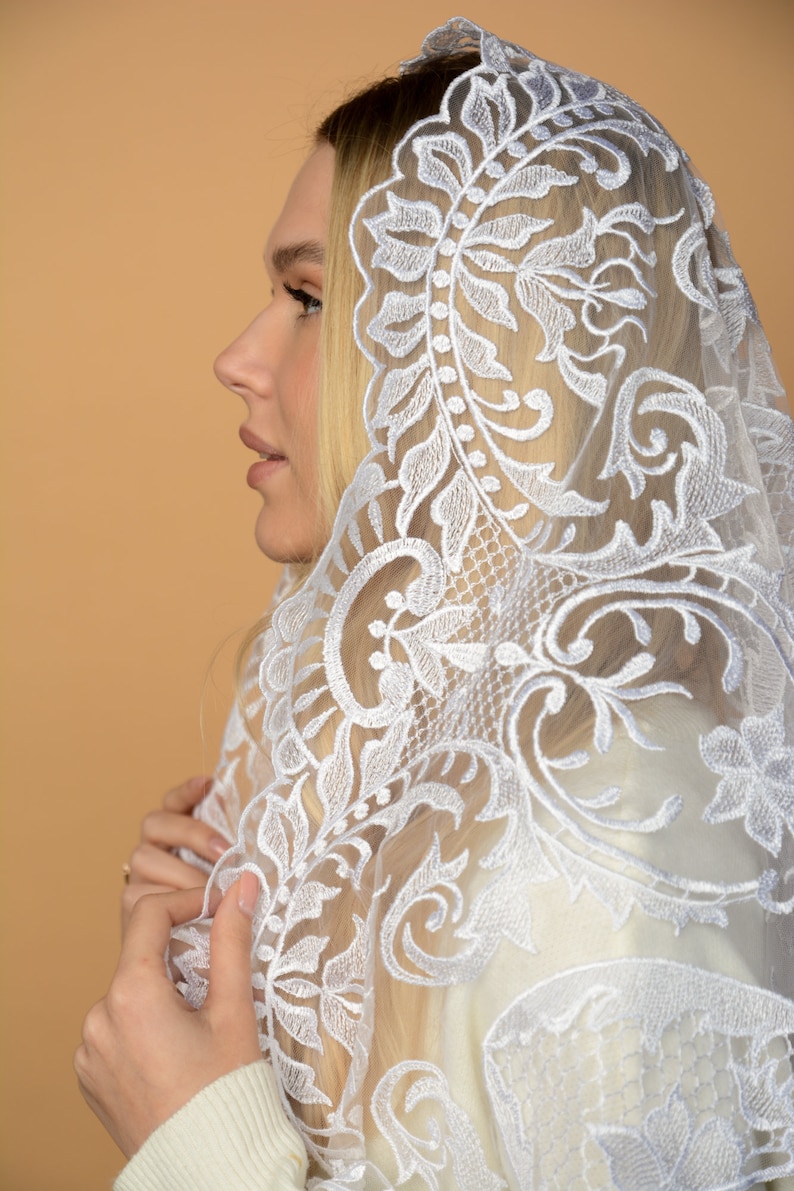 Catholic Head Covering Veil for Church, Latin Mass Mantilla, Infinity ...