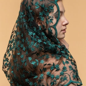 Catholic Green Infinity Veil, Green Infinity Chapel Veil, Infinity ...