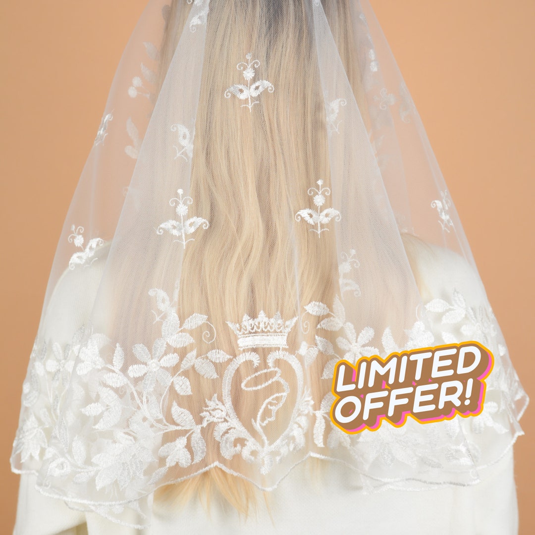 Limited Ivory Veil, Long Mantilla for Church, Ivory Catholic Veil ...