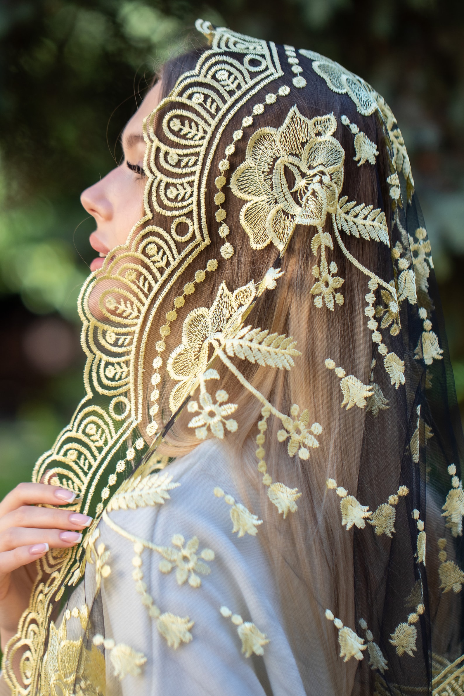 NEW Yellow Mass Veil Long Veil Mantilla Faith Head - Etsy