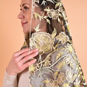 NEW Yellow Mass Veil Long Veil Mantilla Faith Head - Etsy