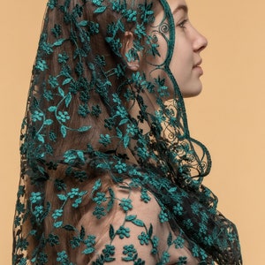 Catholic Green Infinity Veil, Green Infinity Chapel Veil, Infinity ...