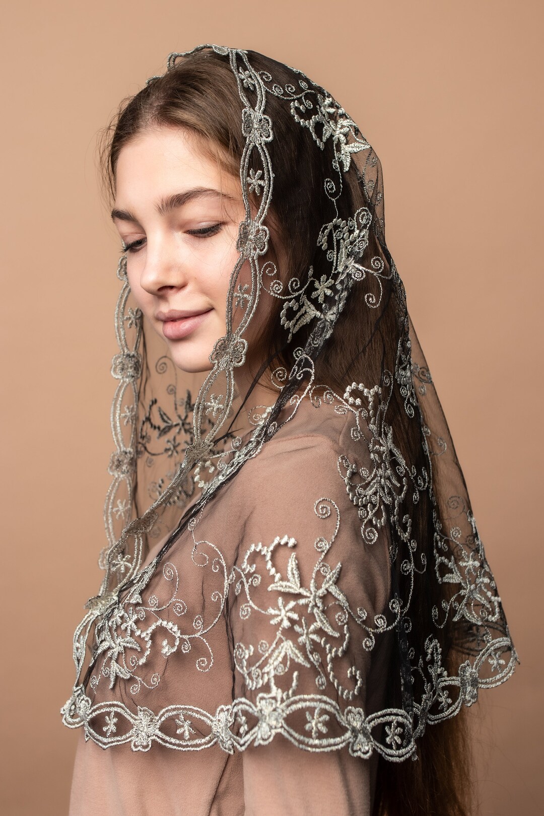 Gold Chapel Veil, Latin Mass Veil, Veil for Church,catholic Mass Veil ...