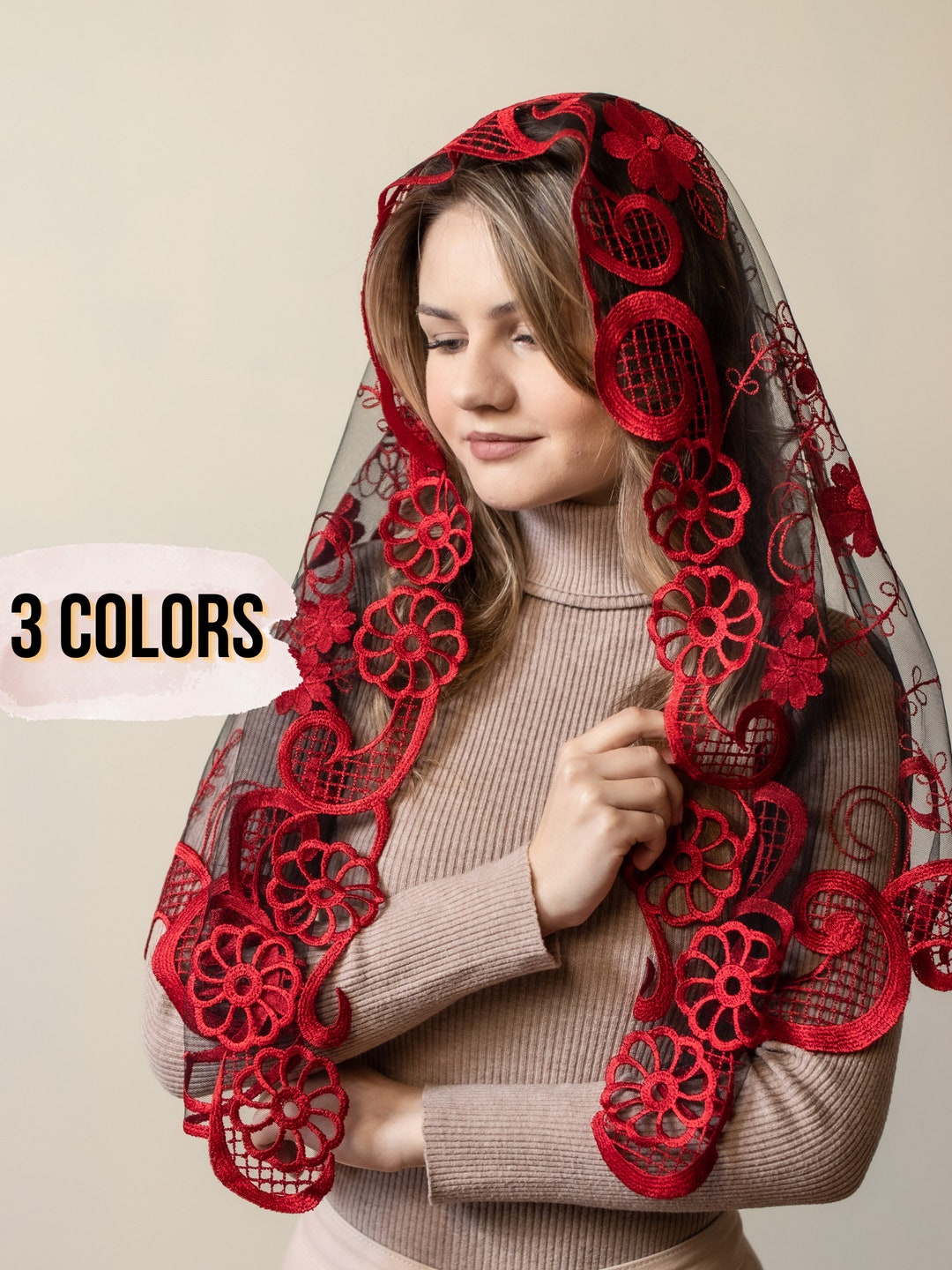 BESTSELLER Veil| Catholic Head Covering Veil for Church, Catholic Lace ...