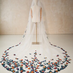 Colored Wedding Veil, Raindow Color Bridal Veil, Color Wedding Veil - Etsy