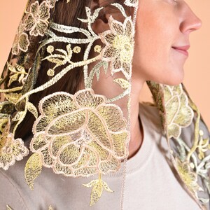 NEW Yellow Mass Veil Long Veil Mantilla Faith Head - Etsy