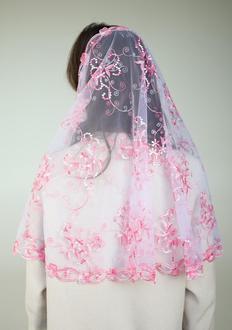Pink Veil for Church, Catholic Mass Veil, Catholic Veil, Church Veil - Etsy