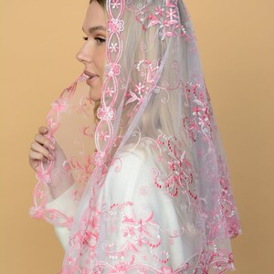 Pink Veil for Church, Catholic Mass Veil, Catholic Veil, Church Veil - Etsy