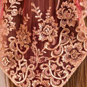 Pink Triangle Lace Veil, Chapel Veil, Latin Mass Veil - Etsy