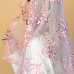 Pink Veil for Church, Catholic Mass Veil, Catholic Veil, Church Veil - Etsy