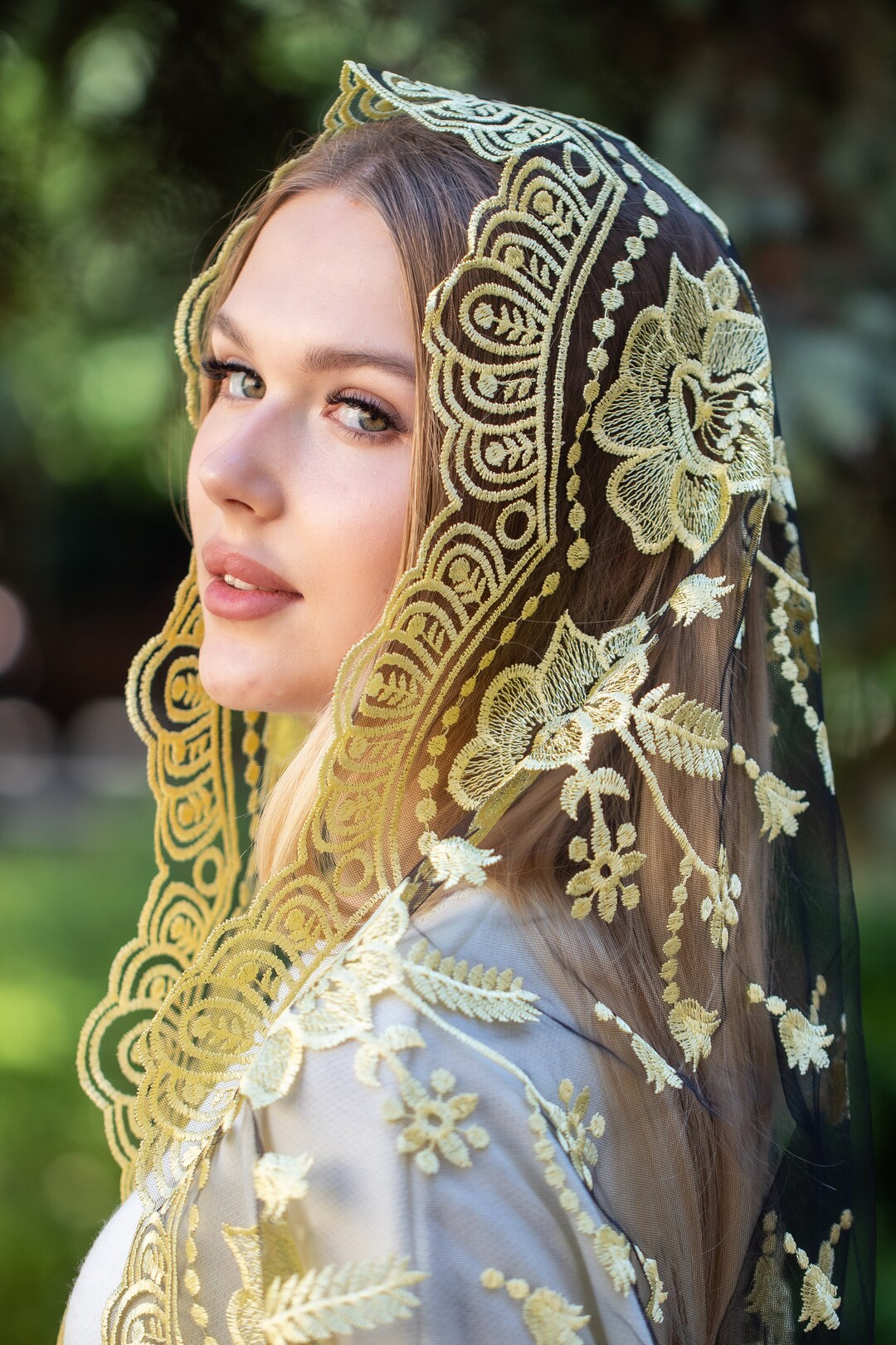 Faith Head Coverings Holy, Chapel Veils, Yellow Mass Veil, Long Veil ...