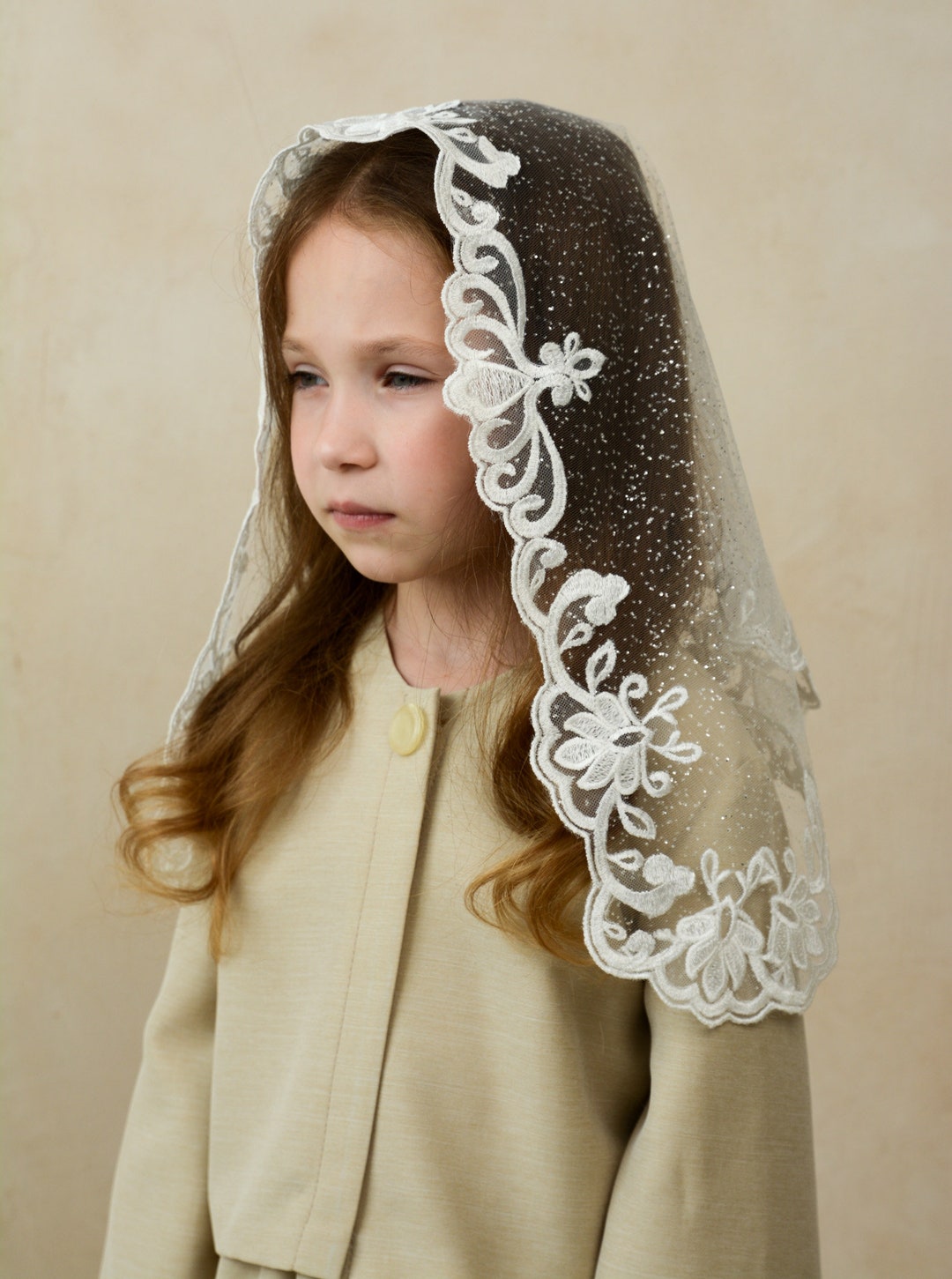 Shiny Kid Chapel Veil, Church Veil for Child, Catholic Kid Veil - Etsy