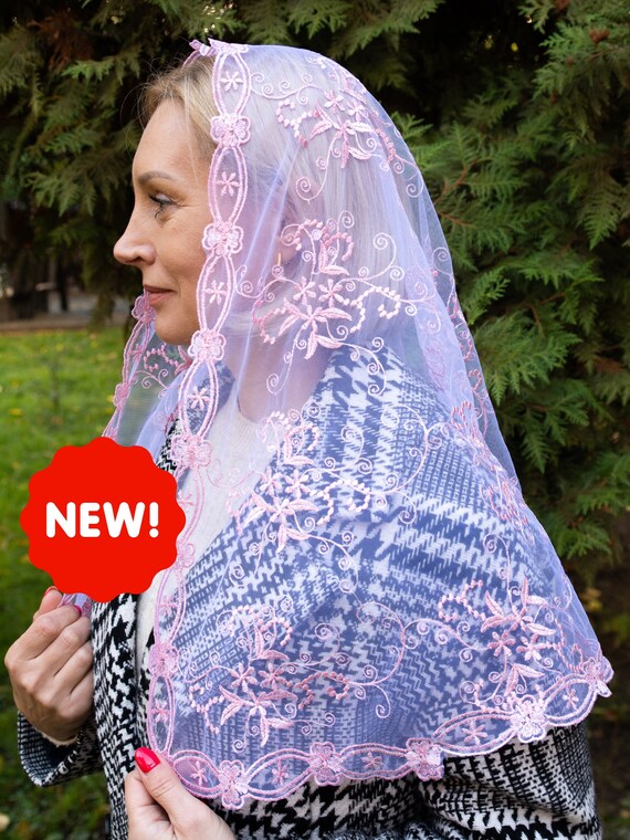 Pink Chapel Veil Latin Mass Veil Veil for Church Catholic - Etsy
