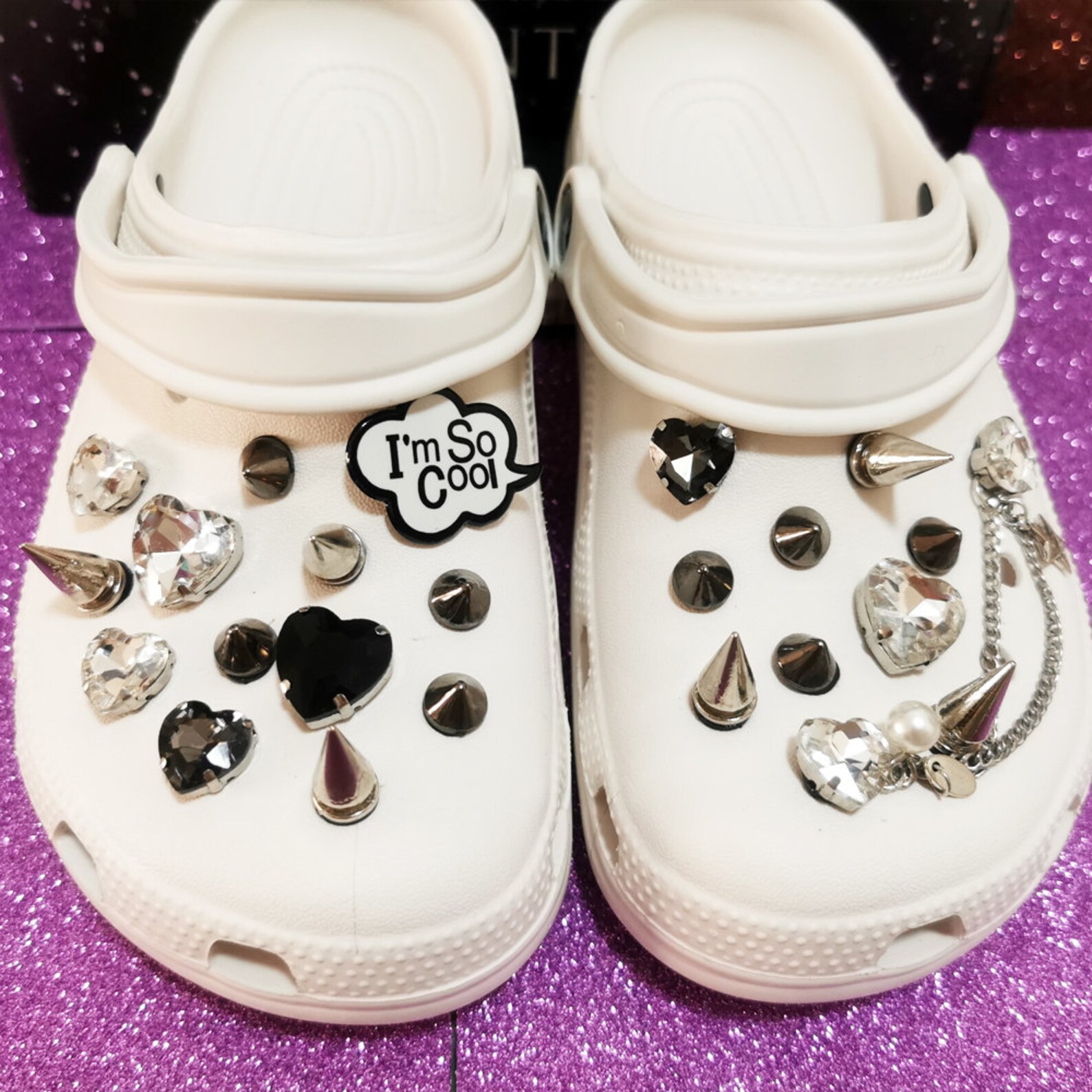 Crocs Charm Set 23pcs Punk Designer Rivet Crocs Charms Pack | Etsy