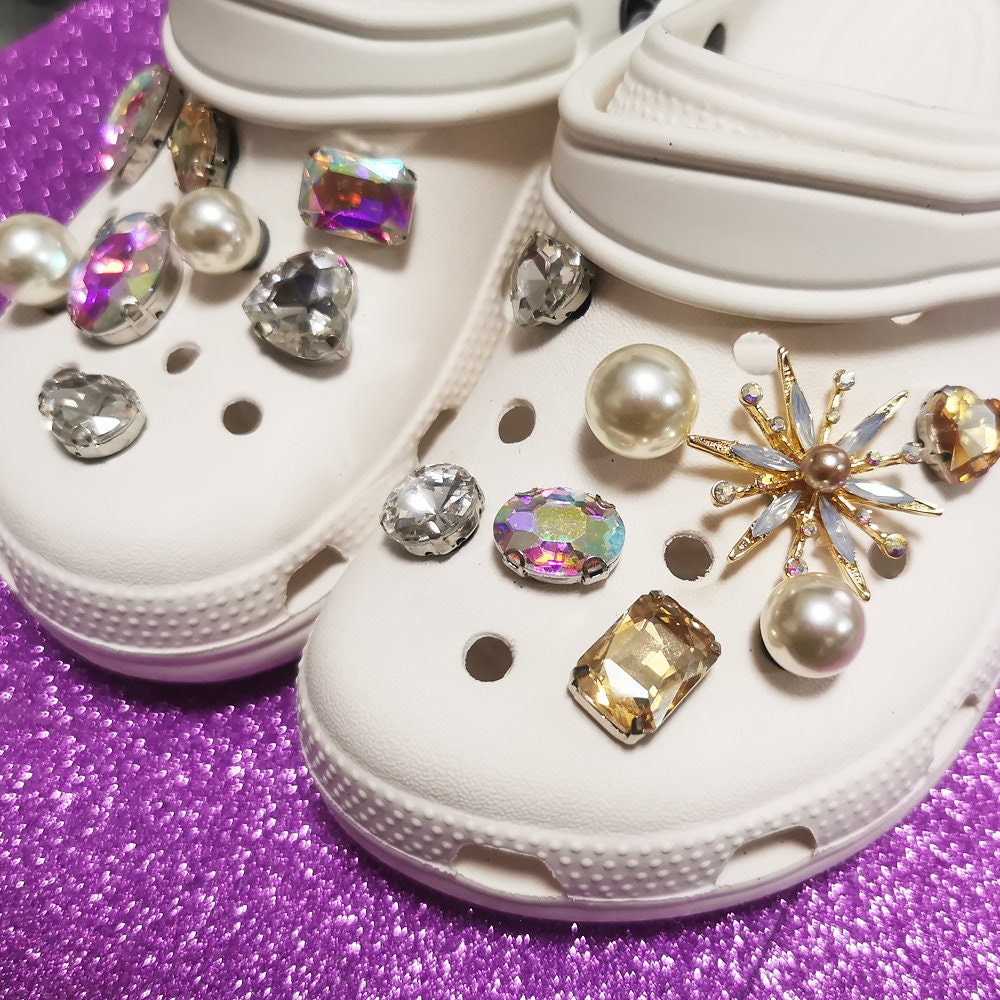 Crocs Charm Set 16pcs Flower Crocs Charms Pack Designer | Etsy