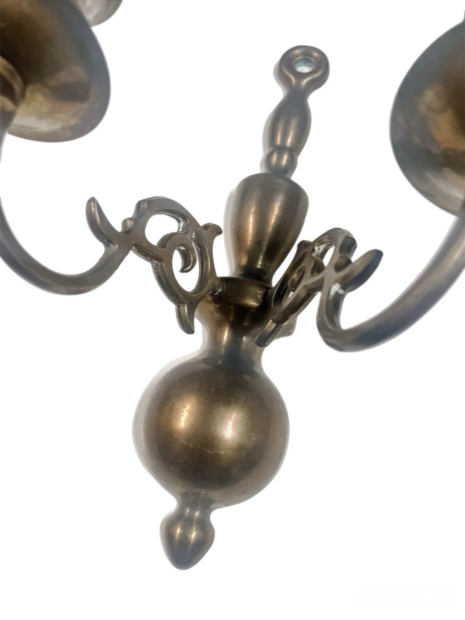 Vintage HB Solid Brass Double Arm Wall Sconce Taper Candle Holder - Etsy