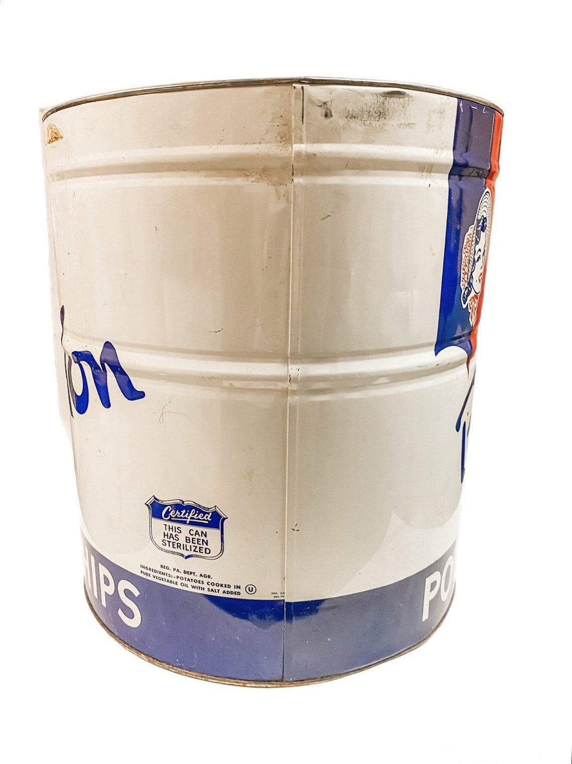 Vintage Bon Ton Potato Chips 3LB Display Size Tin - Etsy