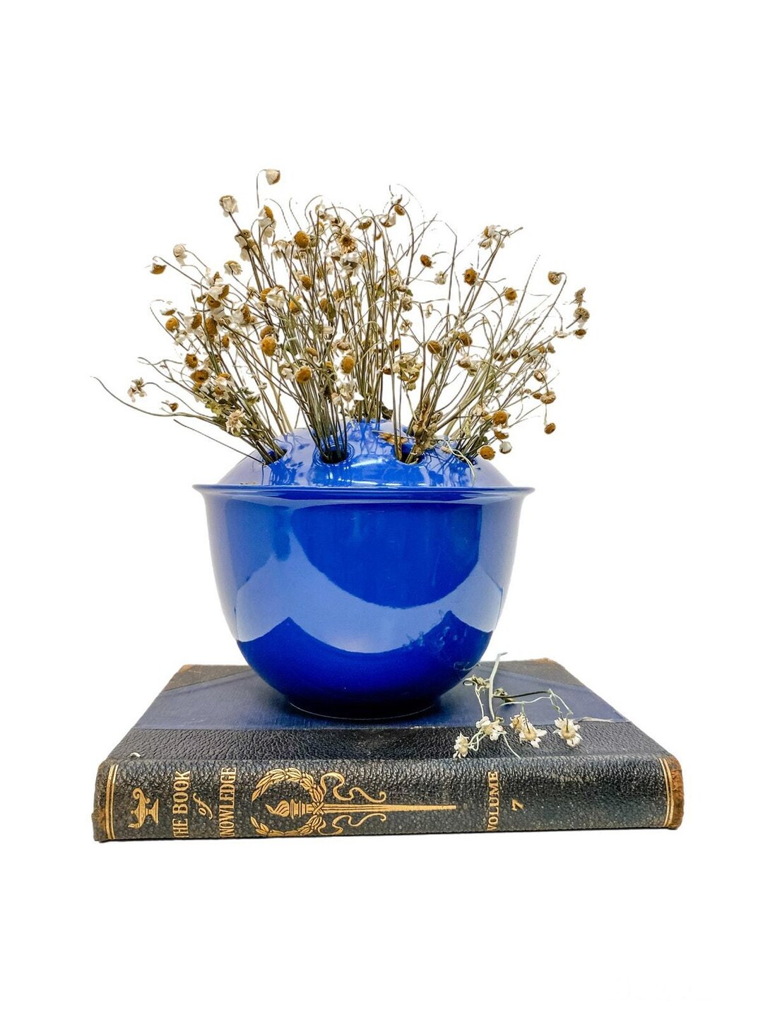 Vintage Ceramic Planter W/flower Frog Top Hampton Direct Inc Decorative ...