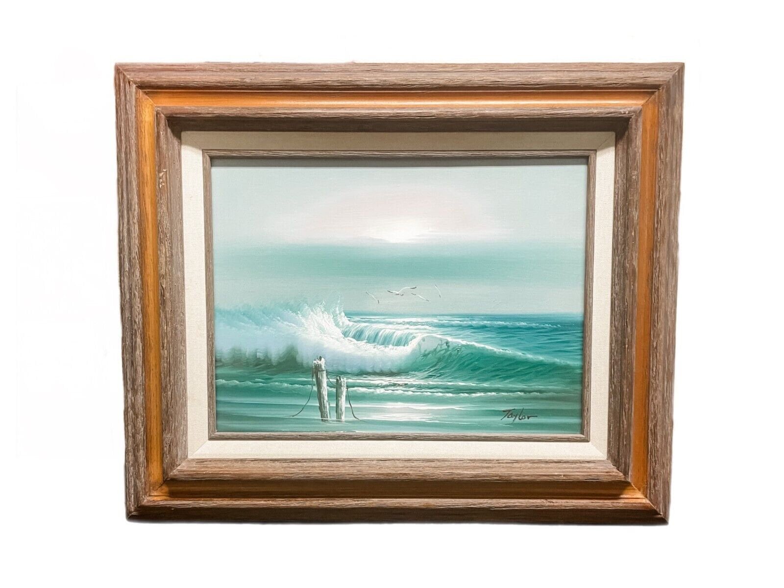 Vintage Taylor Seascape Oil Painting Morning Waves - Framed - Etsy