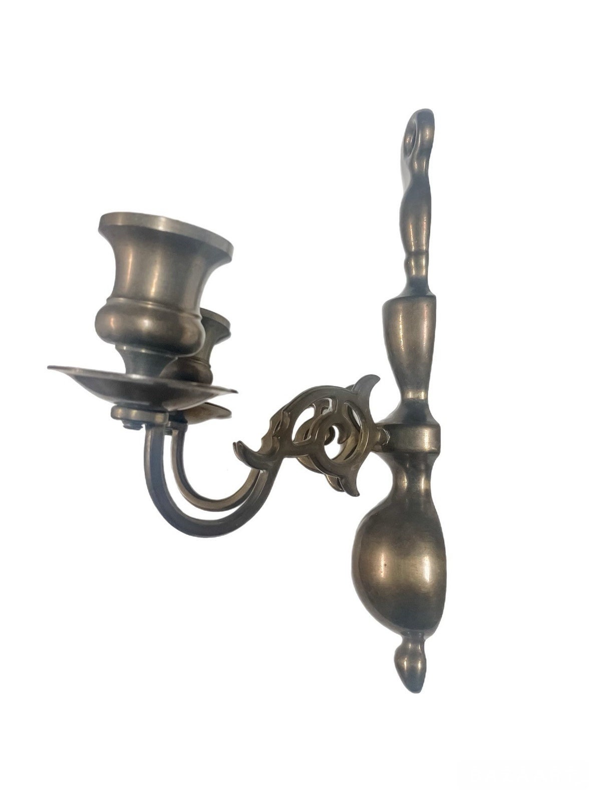Vintage HB Solid Brass Double Arm Wall Sconce Taper Candle Holder - Etsy