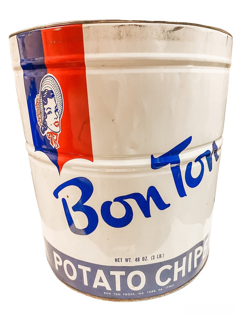 Vintage Bon Ton Potato Chips 3LB Display Size Tin - Etsy