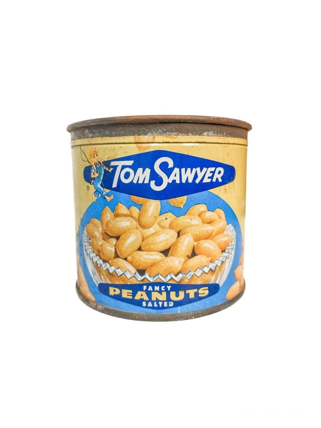 Antique Tom Sawyer Fancy Peanuts Salted Tin - Etsy