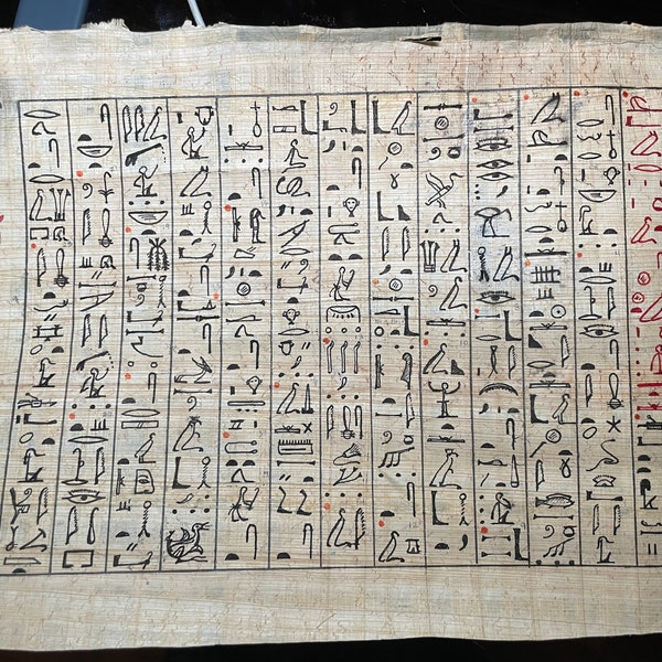 Egyptian Hieroglyphs on Papyrus - Etsy
