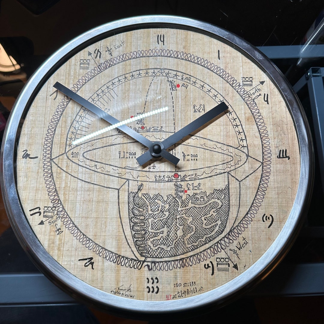 Papyrus Paper Clock Depicting the Cosmology of Ancient Egypt. - Etsy