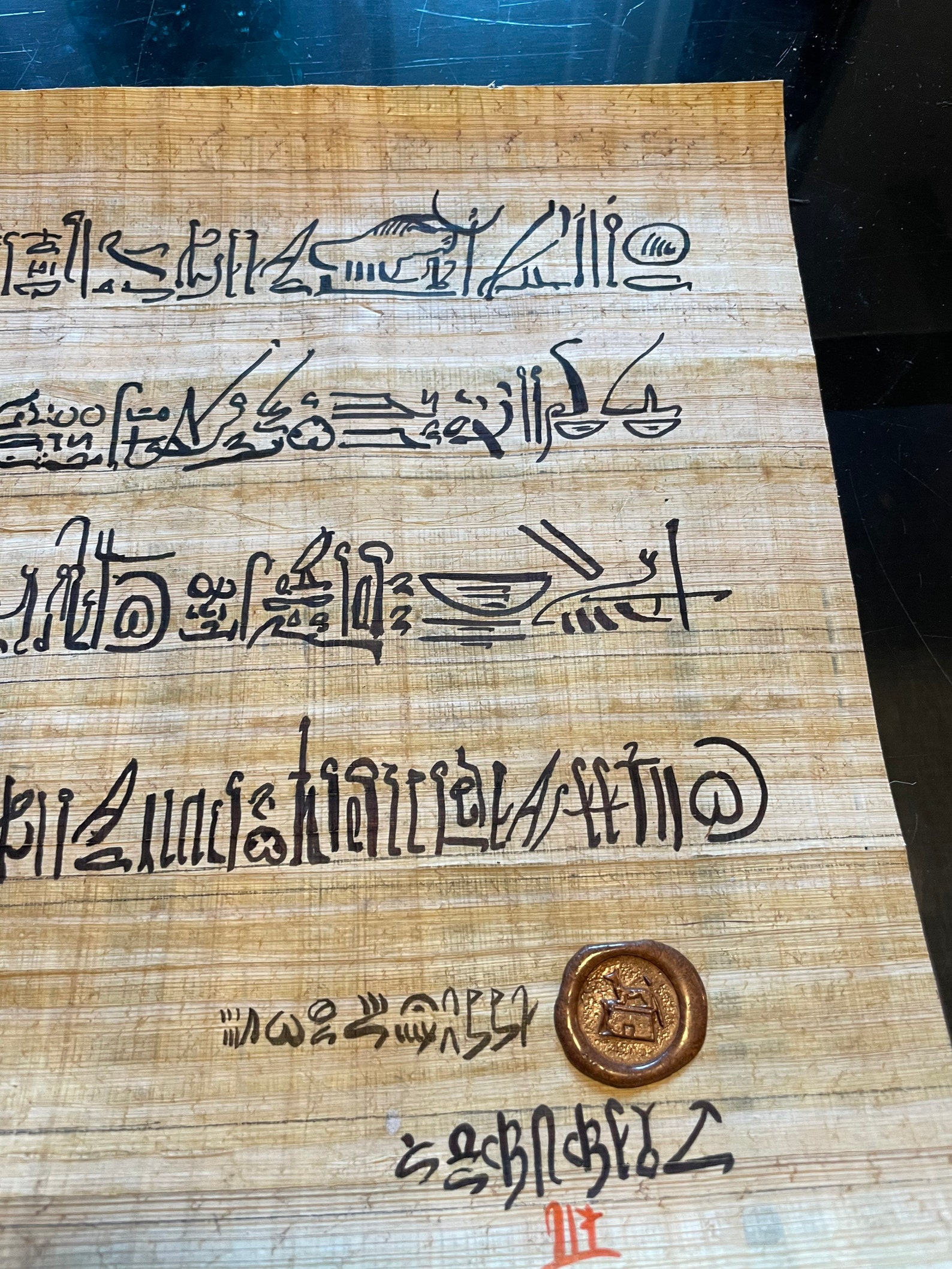 The Five Names of Ramses II Papyrus Calligraphy Art - Etsy