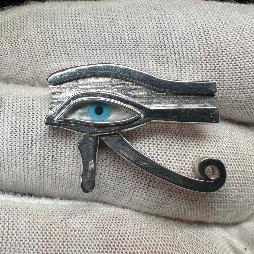 Eye of Horus 𓁻𓅃 Sterling Silver Broouh/pin- Ancient Egyptian Jewelry - Etsy