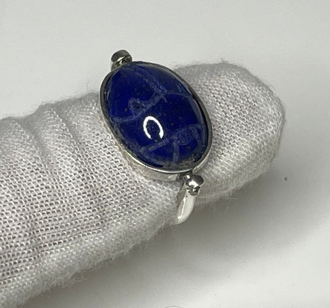 Heart Scarab Lapis Swivel Ring Sterling Silver Maatkare Throne Name of ...