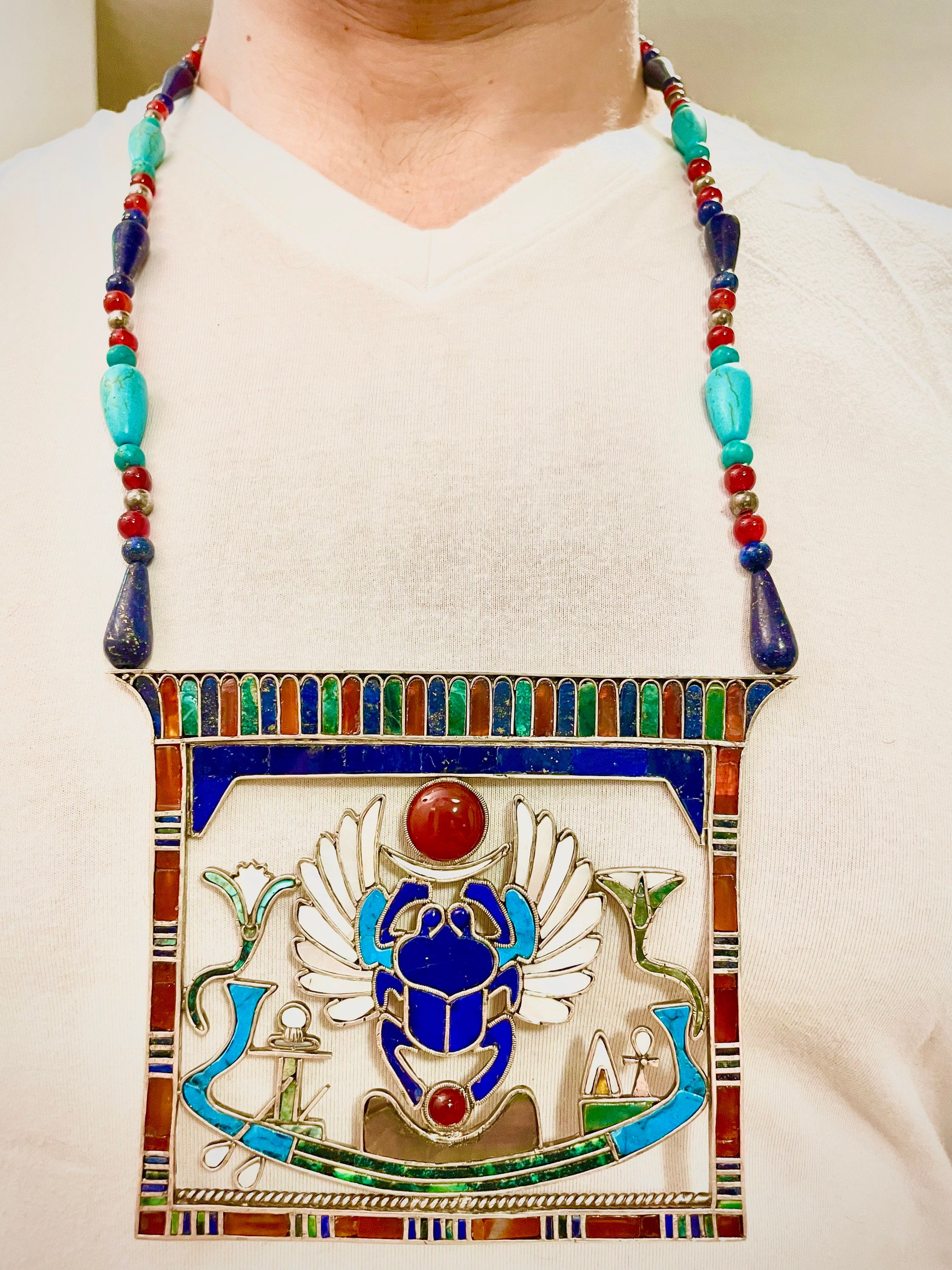Pectoral Pendant Replica Revival - Ancient Egyptian Jewelry Art - Etsy