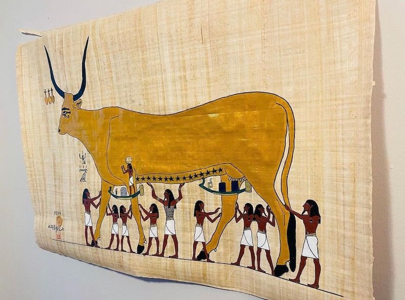 The Divine Celestial Cow Supporte by the God Shu and the Eight Heh ...