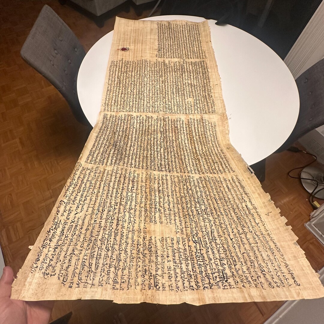 Demotic Papyrus Replica the Tale of Setna Khaemwaset “the Book of Thoth ...