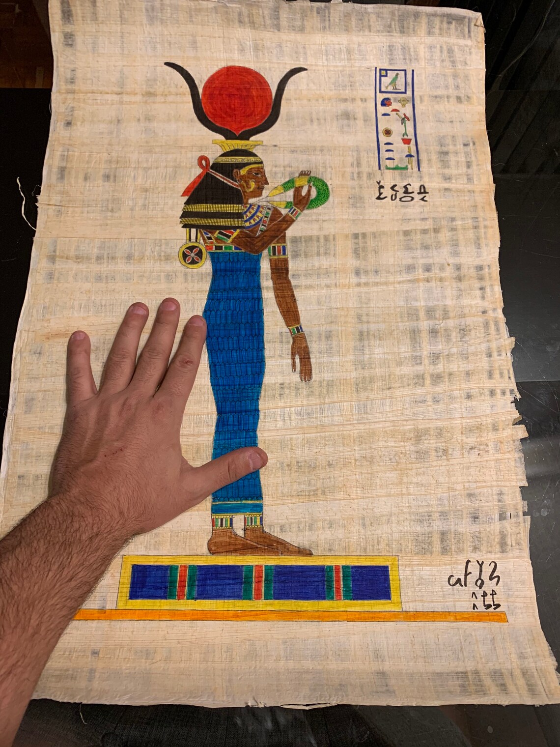 La diosa Hathor en Papyrus Paper | Etsy