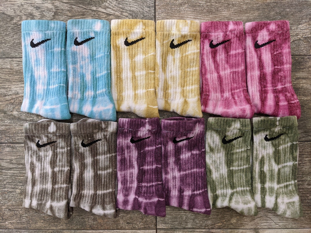 Nike Tie Dye Crew Socks Earth Tones - Etsy